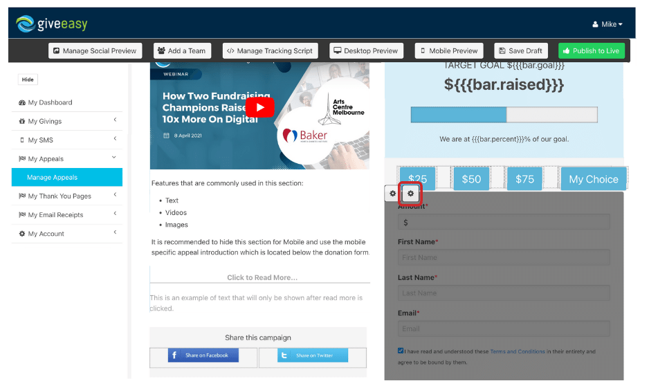 How To Add A Matched Multiplier To Your Donation Form – GiveEasy